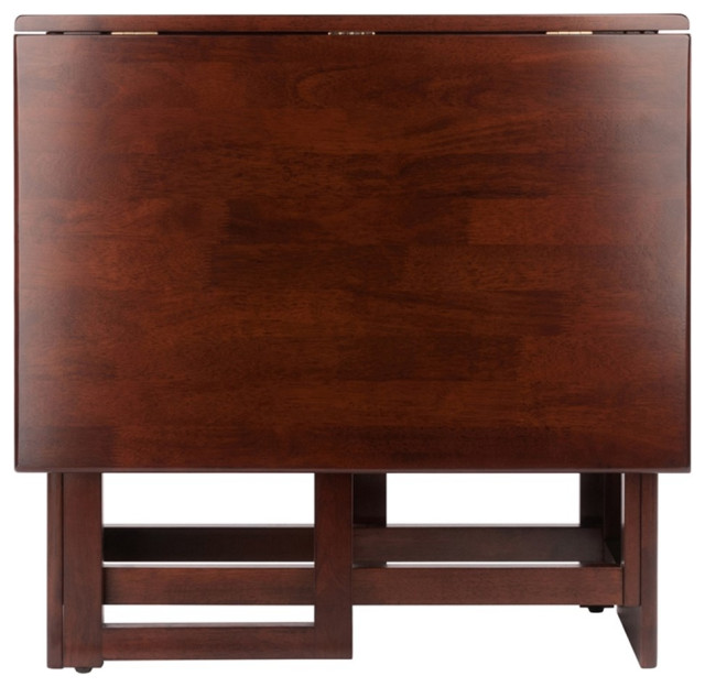 Winsome Clara Double Drop Leaf Transitional Solid Wood Dining Table in ...