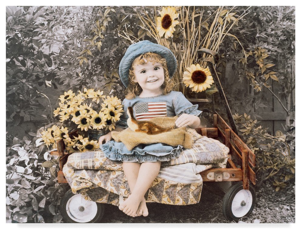 Sharon Forbes 'Sunflower Smile' Canvas Art, 19"x14" - Farmhouse ...