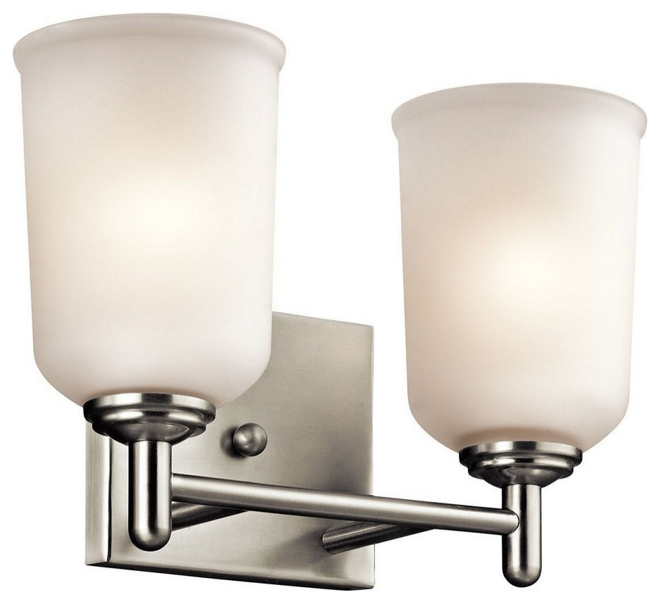 2 Light Vanity Light Approved for Damp Locations - Transitional ...