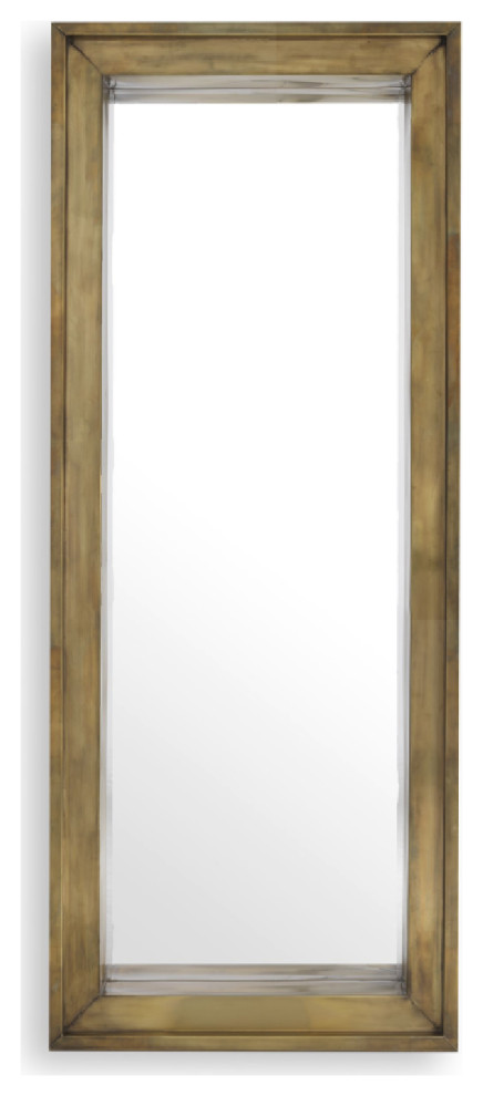 Vintage Brass Rectangular Mirror | Eichholtz Magenta - Contemporary ...