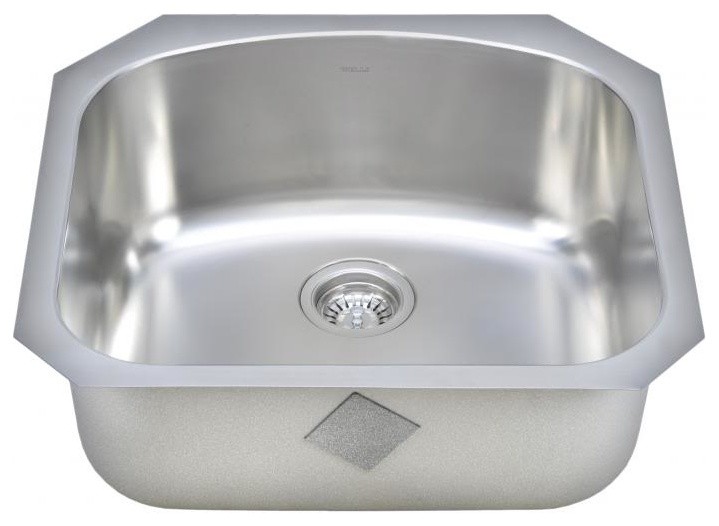 Wells Sinkware 23" D-shaped Sink Pack - Traditional - Kitchen Sinks ...