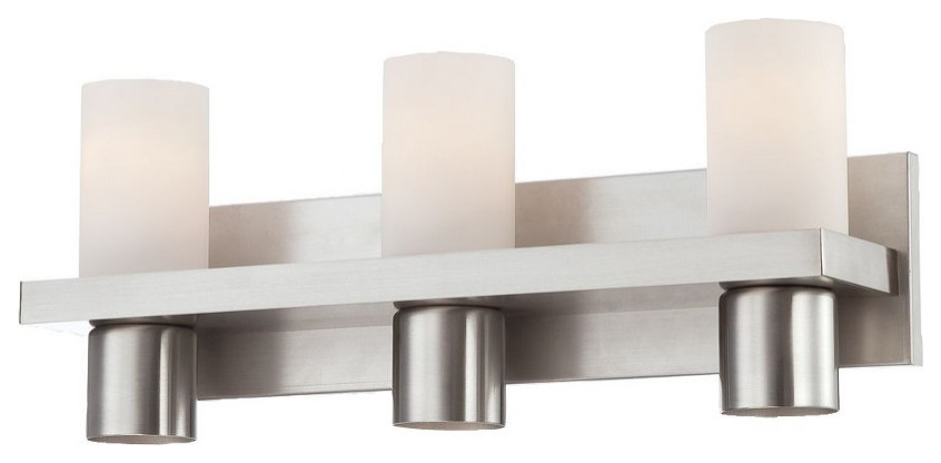 3-Light Bath Bar, Brushed Nickel Finish, Bathroom, Vanity Lighting ...