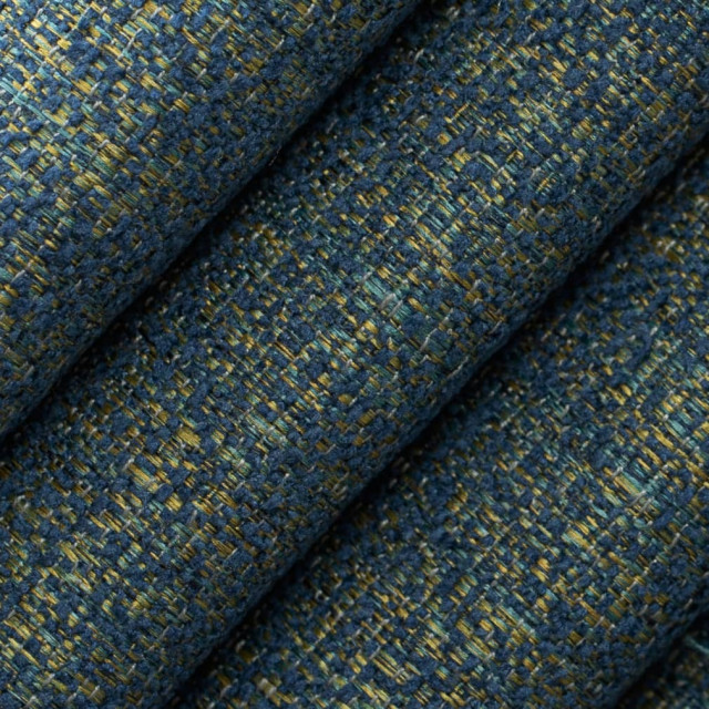 Blue Performance Textured Tweed Upholstery Fabric by the Yard, By The ...