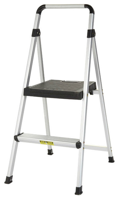 Cosco 11-628-ABK4 2-Step Stool, Aluminum - Contemporary - Ladders And ...