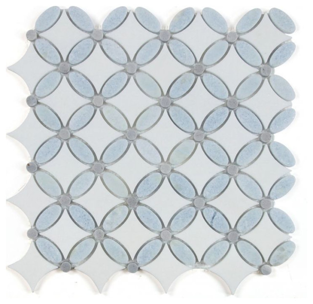 Lavender Crystal Ocean 11.75 x 11.75 - Traditional - Wall And Floor ...