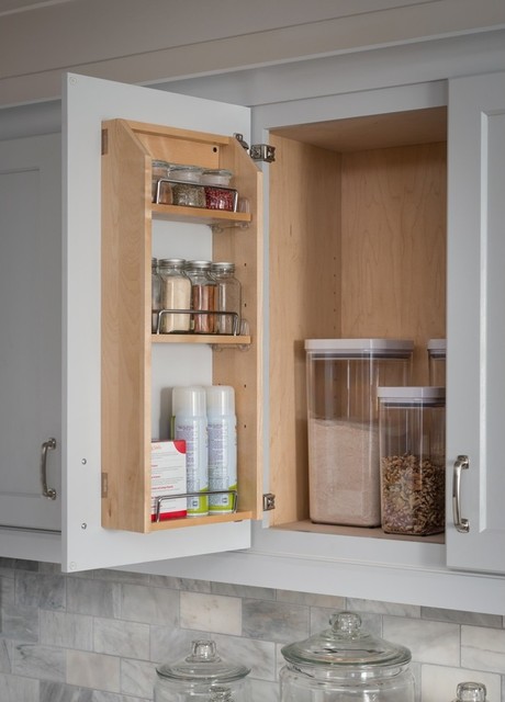 Adjustable Spice Rack for Wall Cabinet, 21" Wall Cabinet - Transitional ...
