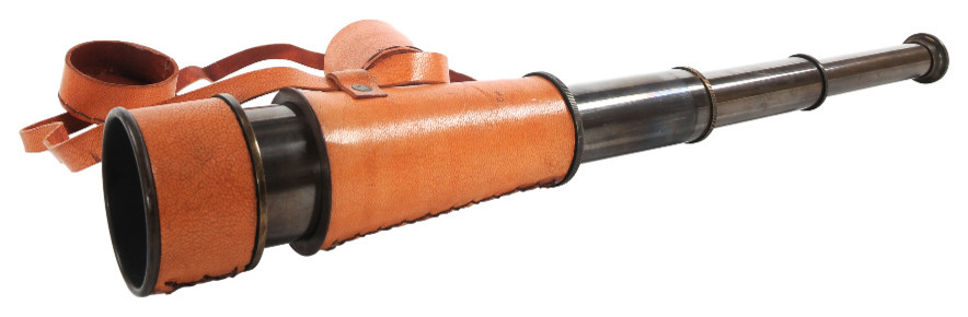 Handheld Telescope W Leather Overlay-18 Inches - Beach Style ...