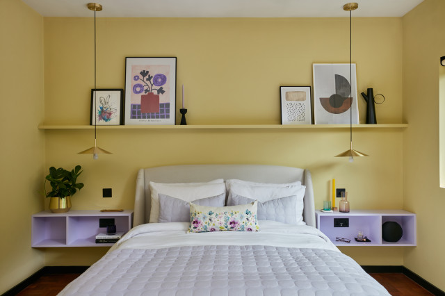 14 Ways to Work a Picture Shelf Behind Your Bed | Houzz UK