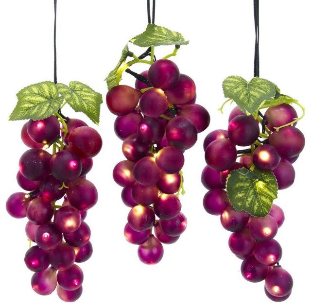 Kurt S. Adler 75-Light LED Large Purple Grape Light Set, 202" - Holiday ...