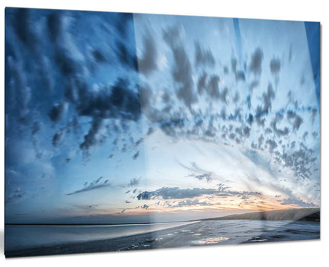 "Manych Rissua Lake Panorama" Glossy Metal Wall Art, 40"x30" - Rustic ...
