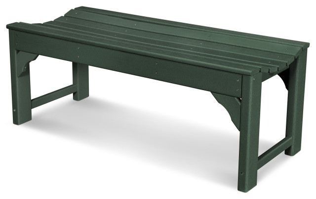 Polywood Traditional Garden 48" Backless Bench - Contemporary - Outdoor ...