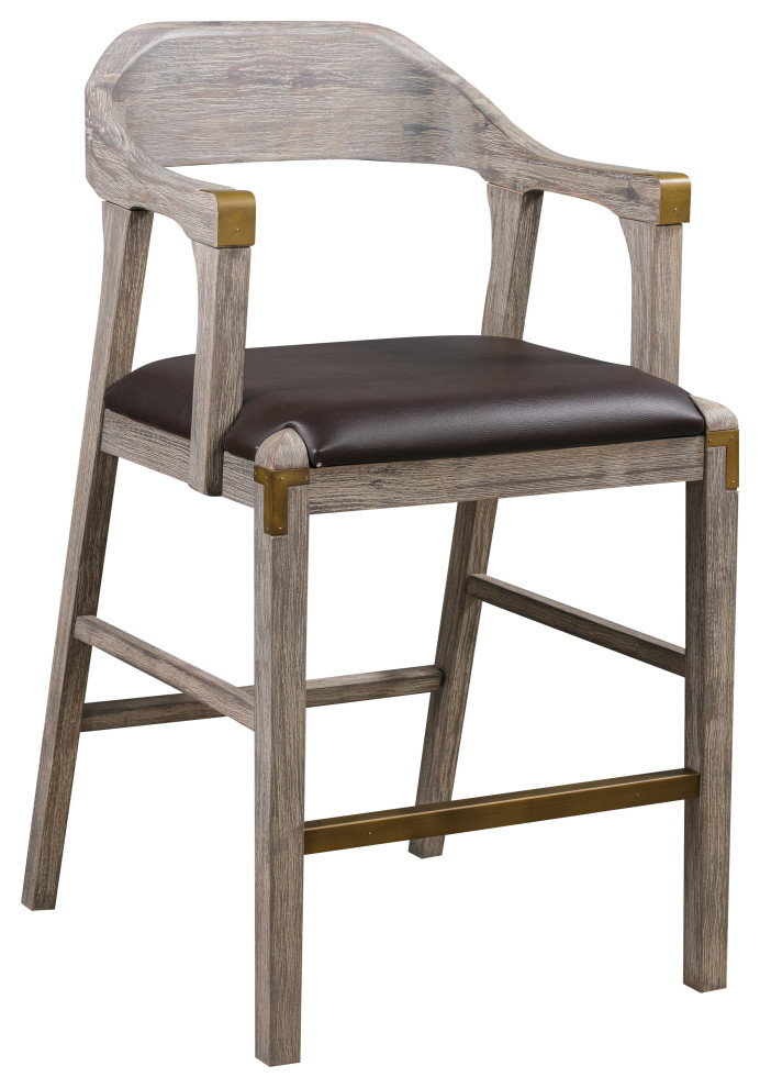 Montana Wood Kitchen Counter Stool - Farmhouse - Bar Stools And Counter ...