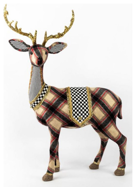 Mark Roberts Christmas 2022 Elegant Plaid Deer 34.5" - Contemporary ...