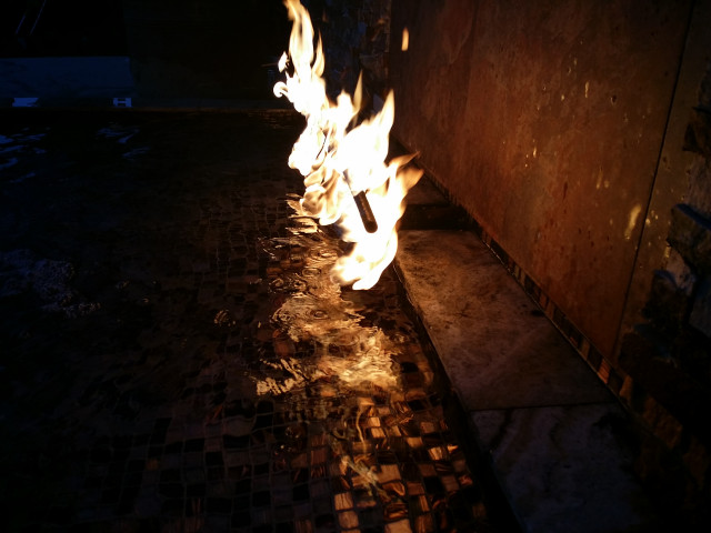 14" 3-Piece Trough Burner and Complete Deluxe In-Table Propane Fire Pit ...