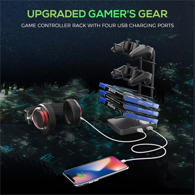 Coaster Tarnov Rectangular Metal Gaming Desk with USB Ports in Black ...