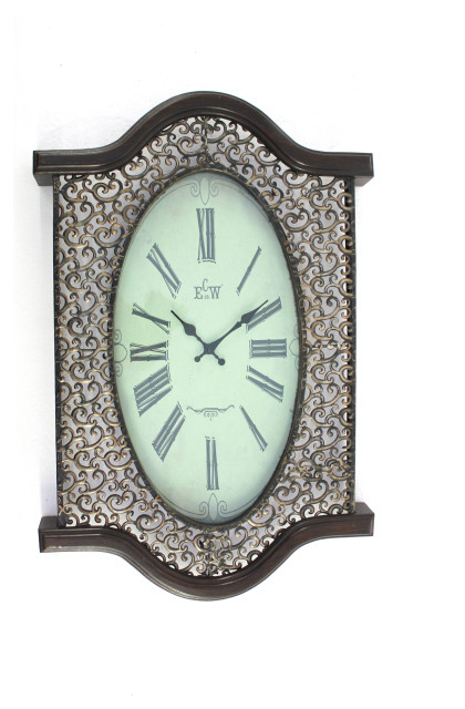 Vintage Bronze Wall Clock - Traditional - Wall Clocks - by VirVentures ...