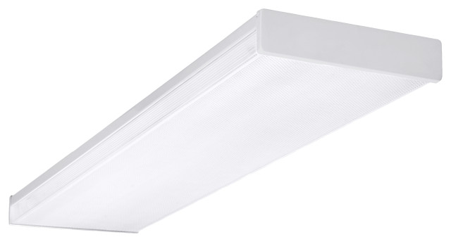 4' LED Wraparound Fixture With Prismatic Lens - Contemporary - Flush ...