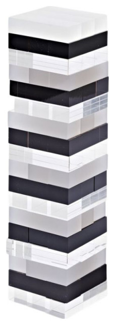 Sunnylife Limited Edition Whiskey Noir Lucite Jenga Jumbling Tower ...