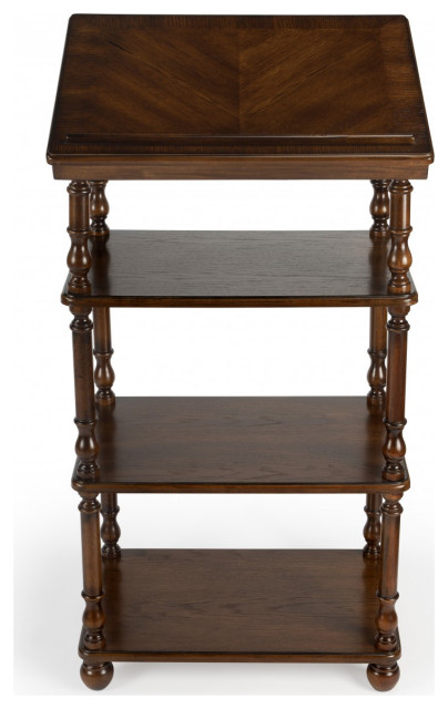 Vintage Oak Library Stand - Traditional - Office Carts And Stands - by ...
