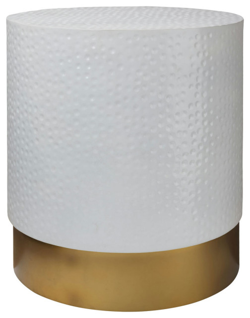 TOV Furniture Dimple Hand Hammered Side Table - Contemporary - Side ...