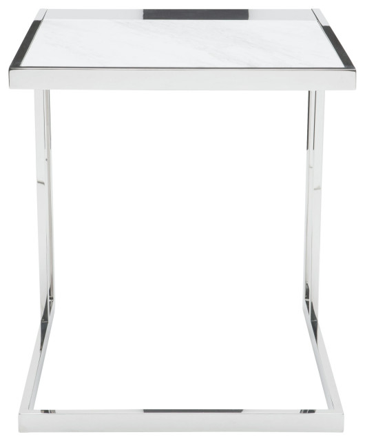 Ethan White Stone Side Table, HGTB172 - Contemporary - Side Tables And ...