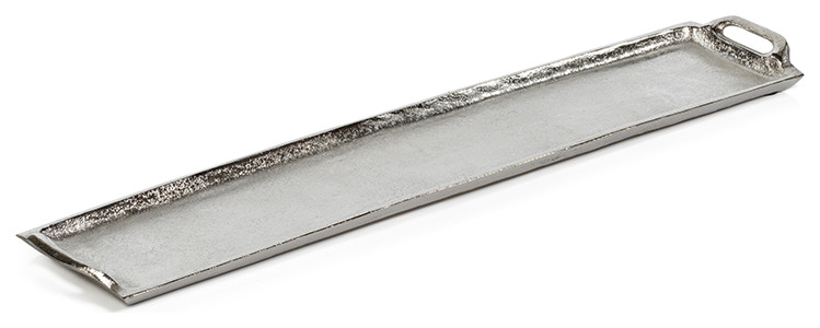 26" Khanya Rectangular Aluminum Tray - Transitional - Serving Trays ...