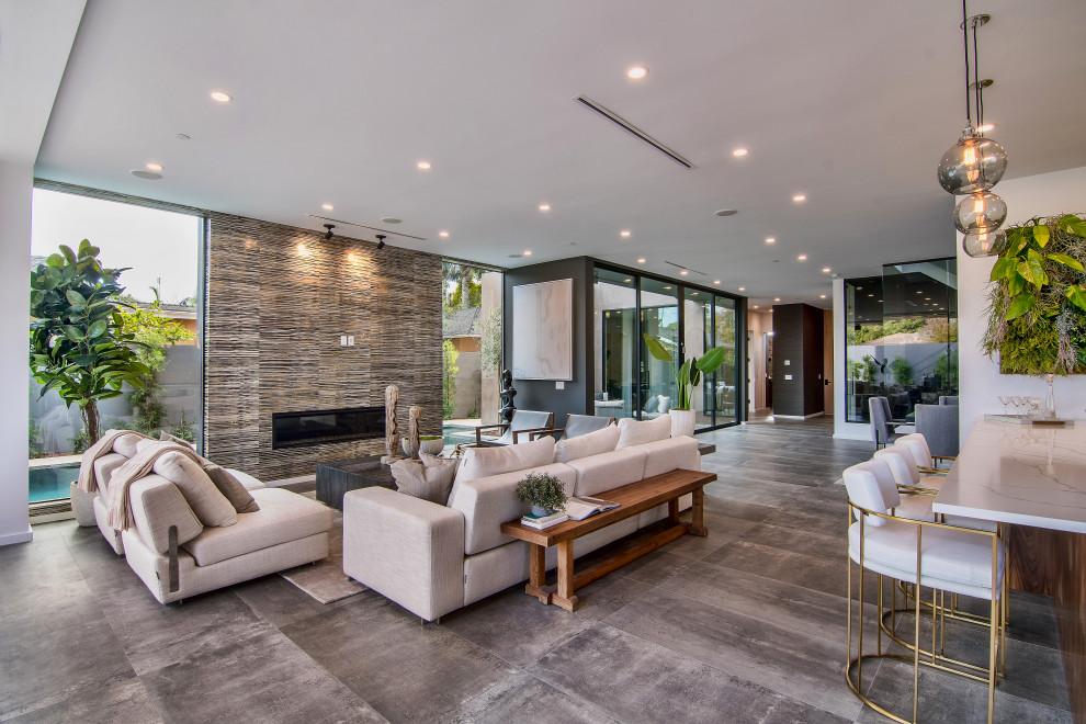 Custom Entertainment Home - Modern - Living Room - Los Angeles - by ...