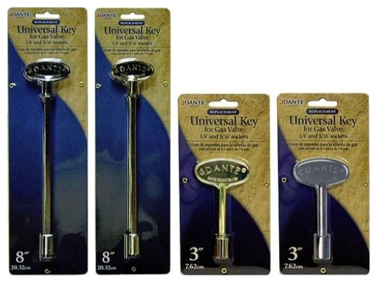Dante 8" Carded Universal Gas Valve Key Brass - Modern - Fireplace ...