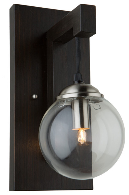 Espresso Wall Light, Deep Expresso Brown - Contemporary - Bathroom ...