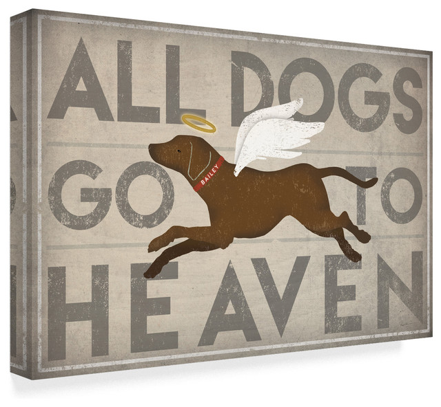 Ryan Fowler 'All Dogs Go To Heaven II' Canvas Art, 12"x19 ...