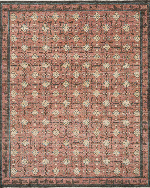 Loloi Reina Rei-01 Transitional Dusty Red/Dusty Red 2'0"x3'0" Rug, 2'0 ...