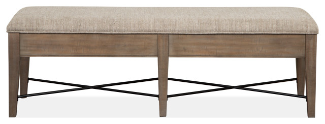 Bench With Upholstered Seat - Farmhouse - Dining Benches - by Magnussen ...