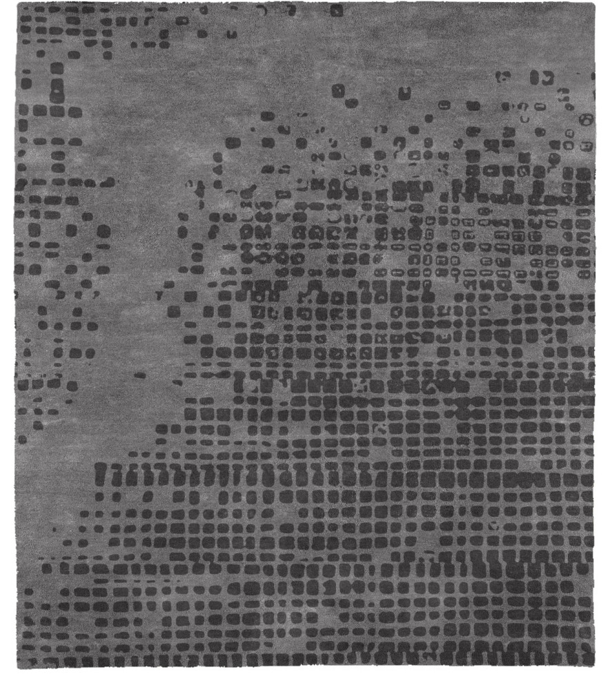 Barm Slate Wool Signature Rug, 12' Round - Contemporary - Area Rugs ...