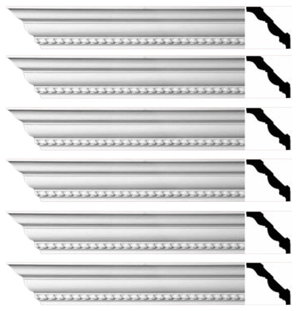 Ornate Cornice White Urethane Chilton Springs 6 Pieces Totaling 564 ...