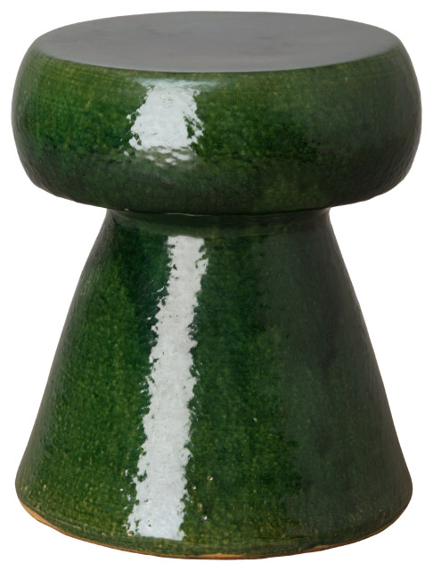 Portobello Stool, Green 15x15x18 - Contemporary - Accent And Garden ...