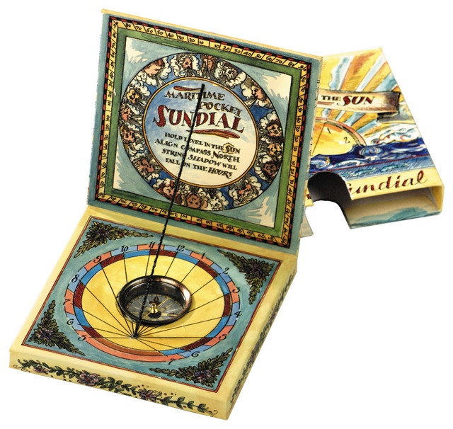 Maritime Pocket Sundial - Beach Style - Decorative Objects And ...
