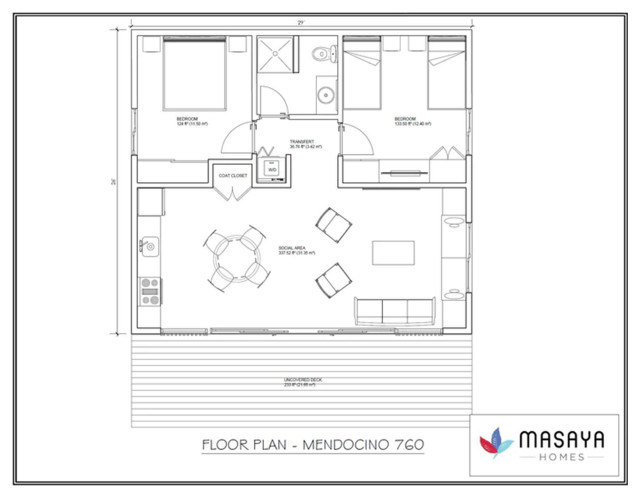 Mendocino 760: 2 Bedroom Modern Prefab ADU - House Exterior - San ...