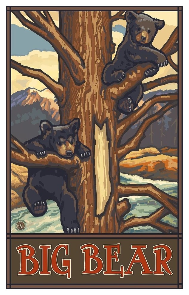 by Artist Paul A. Lanquist Big Bear Art Print, 24"x36" - Contemporary ...