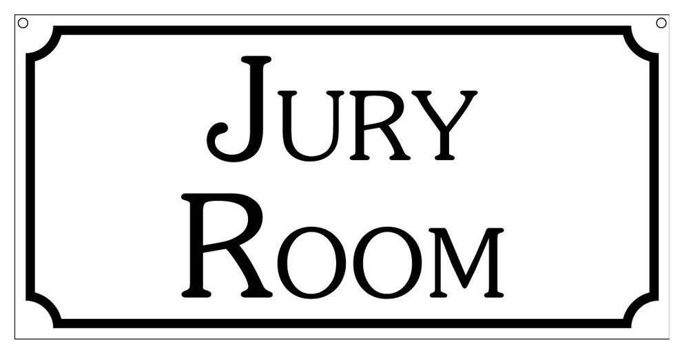 Jury Room, Aluminum Retro TV Movie Film Courthouse Sign, 6"x12 ...