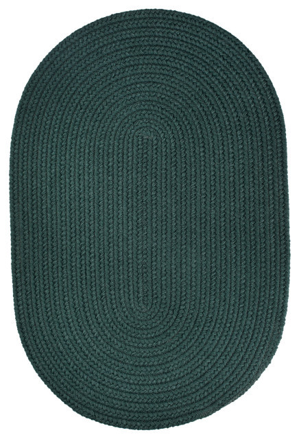 Maui Braided Solid Green Rug, 5'x8' Oval - Contemporary - Outdoor Rugs ...