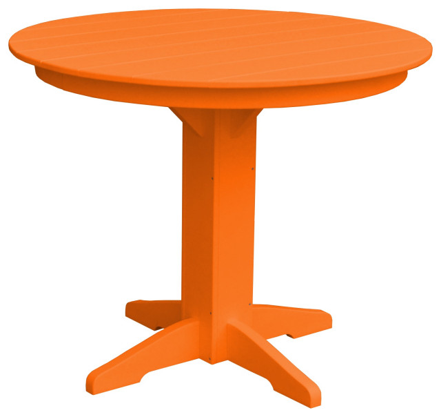 Poly Lumber Round Table, 44 Inch - Contemporary - Outdoor Pub And ...