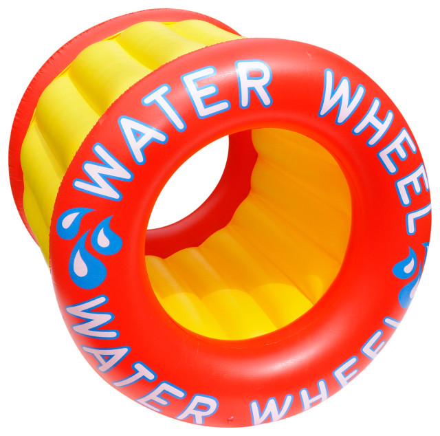 Inflatable Yellow Water Wheel Swimming Pool Float 14-Inch - Modern ...