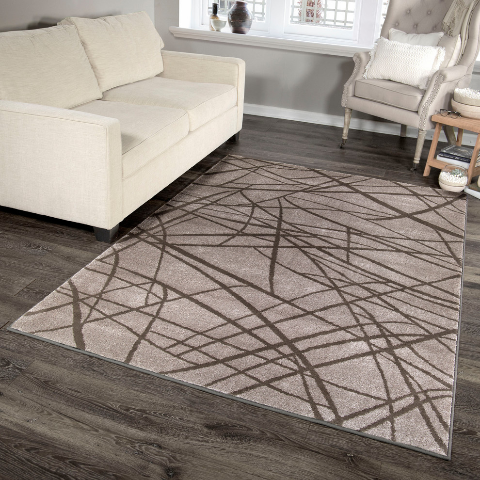 Palmetto Living by Orian Illusions Branches Cloud Gray Area Rug, 5'3"x7 ...