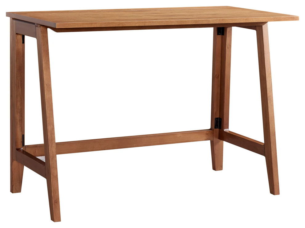 Transitional Desk, Minimalist Collapsible Design With Large Top ...