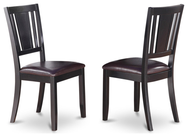 Dule5-Blk-Lc 5-Piece Dining Room Set-Dining Table And 4 Chairs For ...