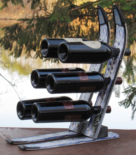 Snow Ski Wine Rack, 6 Bottle - Wine Racks - by Skichair1 | Houzz