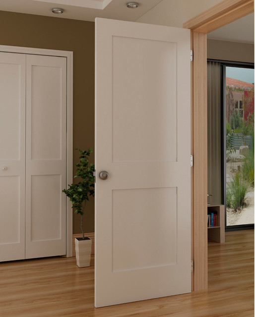 2 Panel Shaker Passage Door Primed, 24"x96"x 1.375", 24" x 80" x 1.375 ...