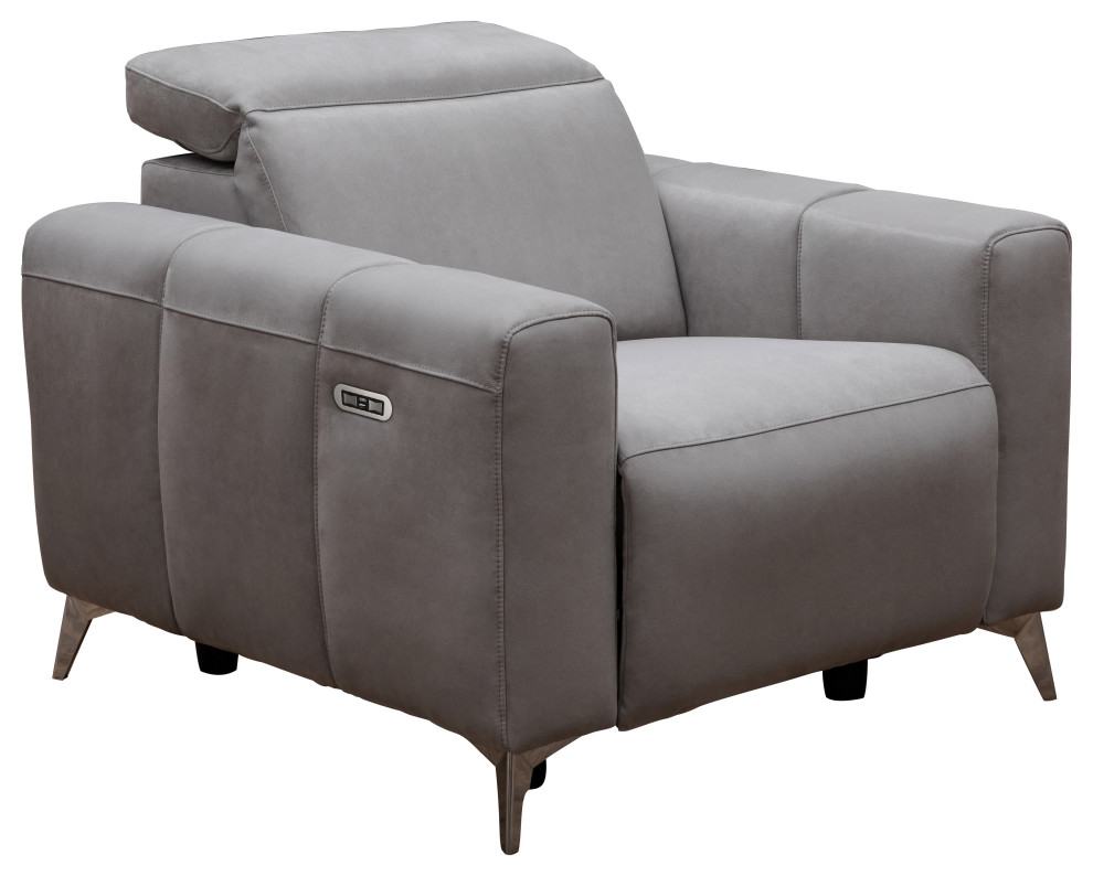 Archer Fabric Power Recliner With Power Headrest - Midcentury ...