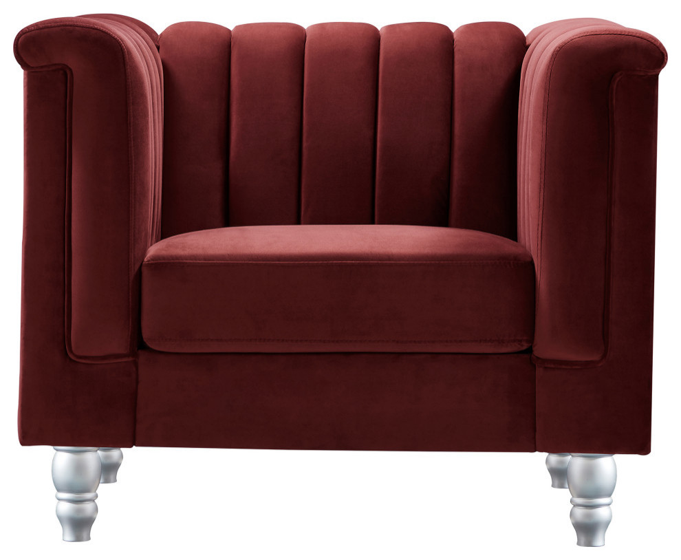 Sunset Vertical Channel Quilted Accent Chair - Eclectic - Armchairs And ...