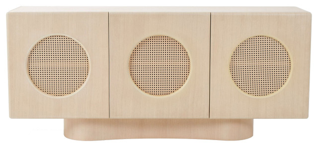 Kyoto Cane Buffet, Natural Ash Rattan Dining Buffet Table Sideboard ...